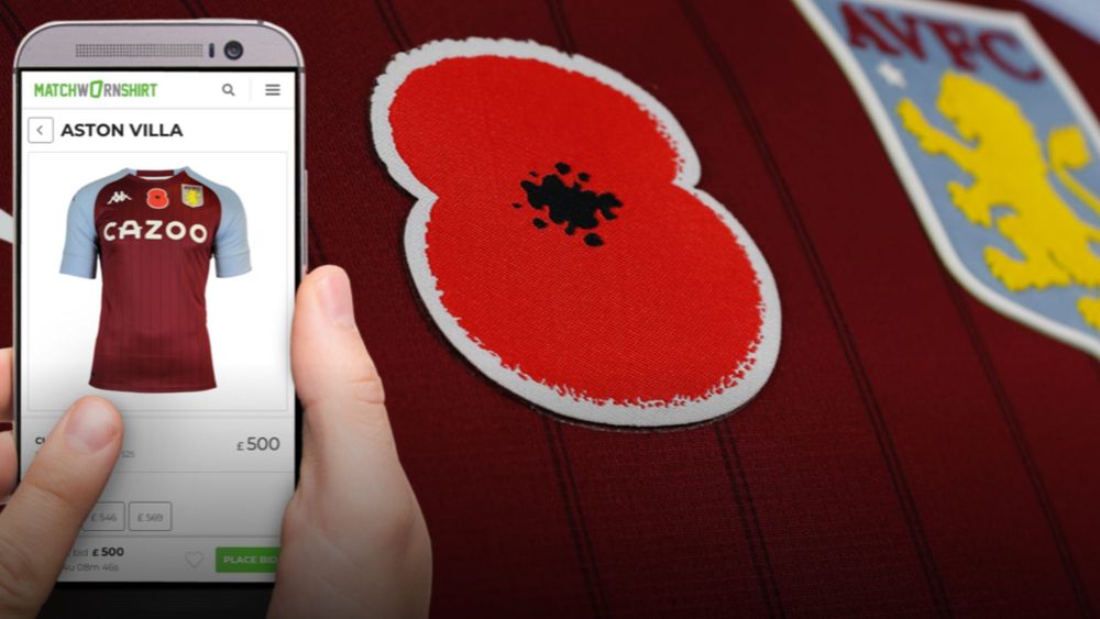 Your chance to bid on match worn, signed poppy shirts! | AVFC